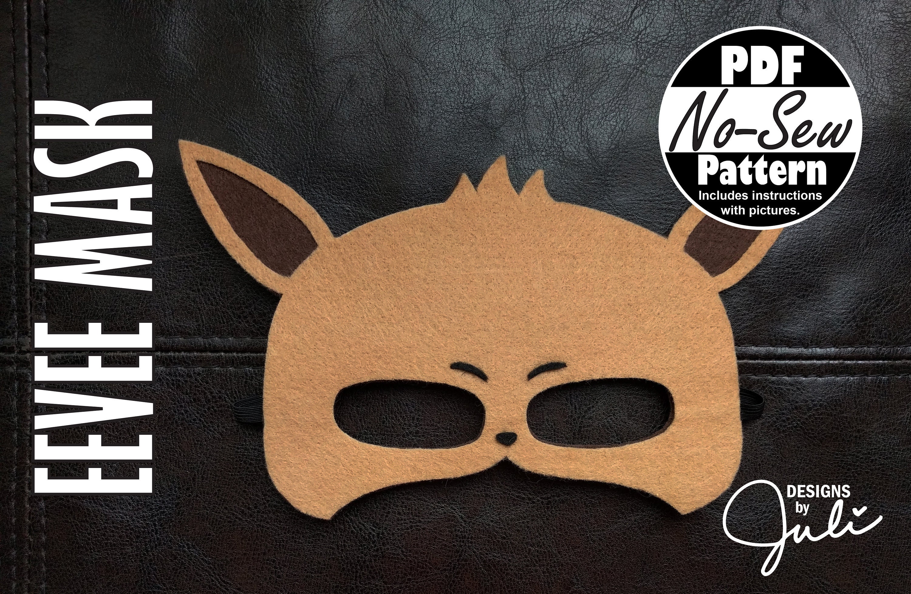 Eevee No-Sew Mask Muster | Pokemon Mitbringsel, Evoli Party Supply ...