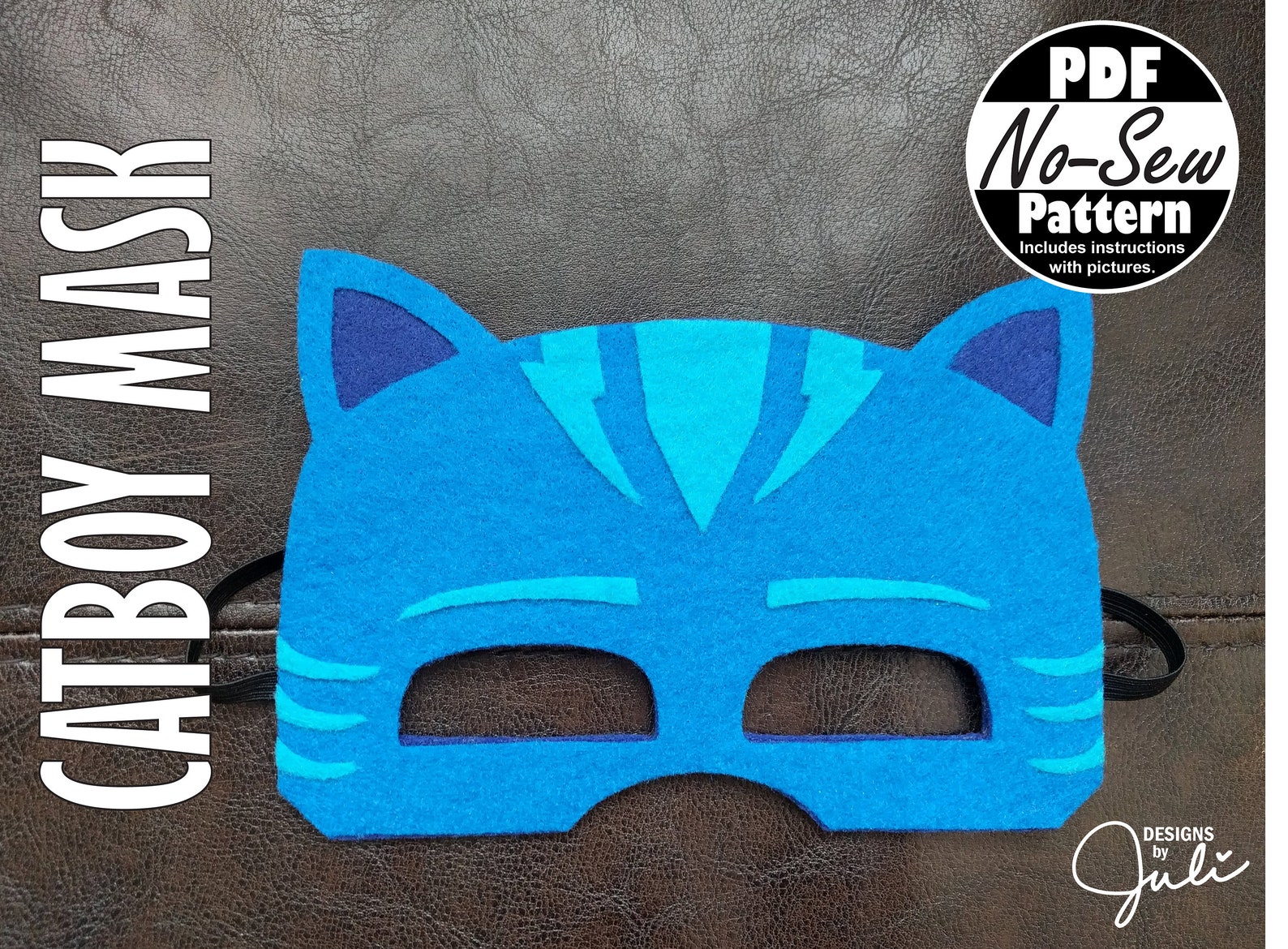 Catboy No-sew Mask Pattern | Costume, PJ Masks Party Favor, Gift for ...
