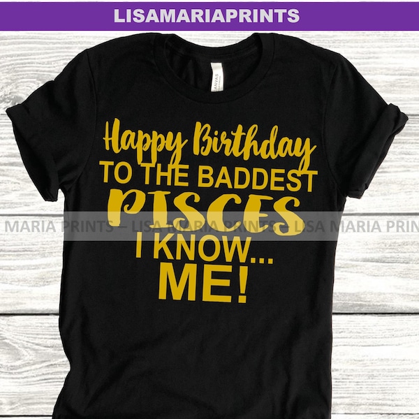 Happy Birthday Pisces Svg - Etsy