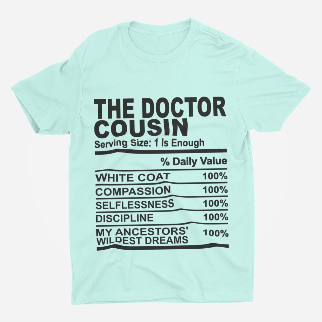 The Doctor Cousin Nutrition Facts SVG JPG PNG - Instant Digital ...