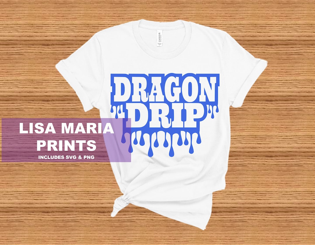 Dragon Drip School Mascot - Royal Blue SVG - PNG - Instant Digital ...