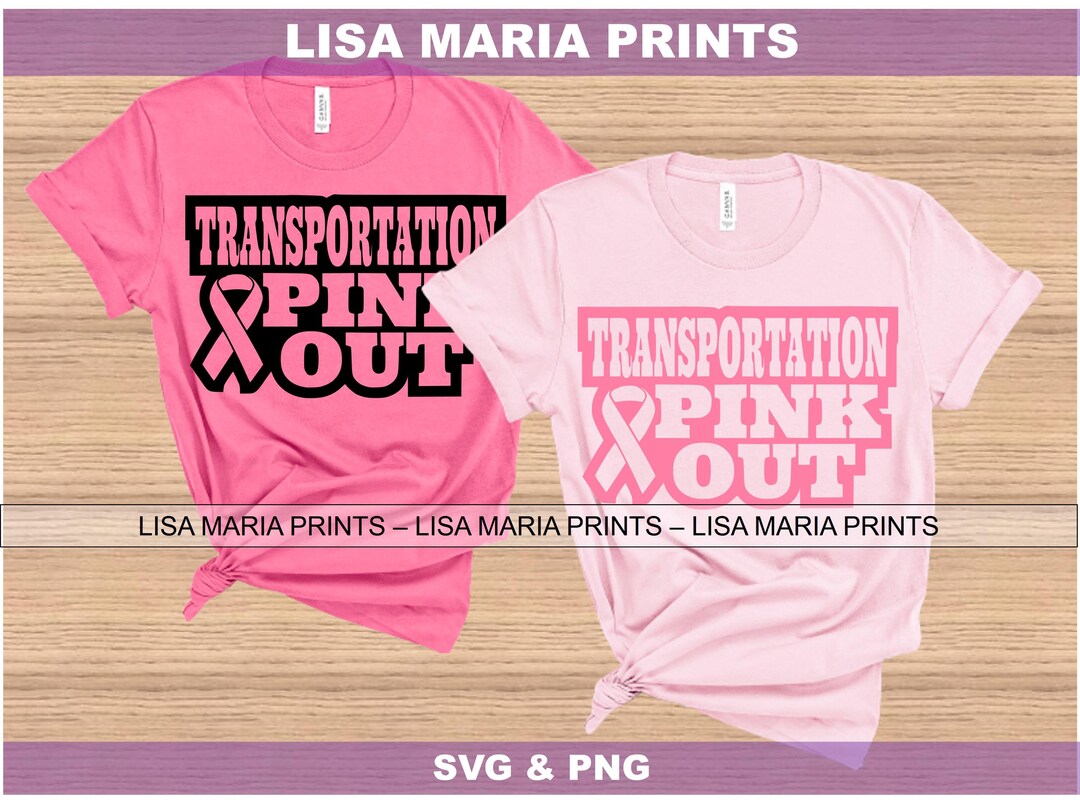 Transportation Pink Out - Breast Cancer Awareness SVG, PNG Digital ...
