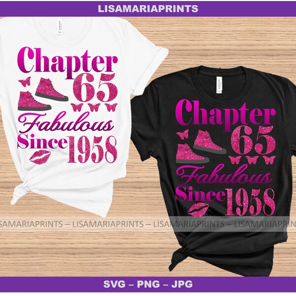 Purple 65th Birthday Svg - Etsy