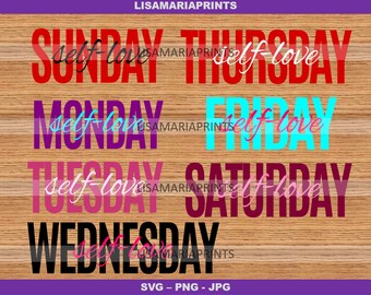 Days of Week Svg | Etsy