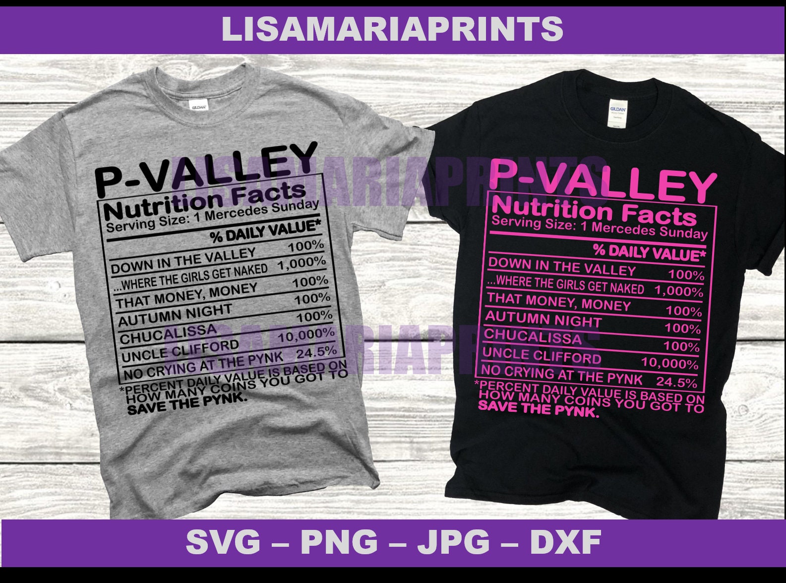 P-valley Nutrition Facts SVG DIGITAL DOWNLOAD No Physical - Etsy