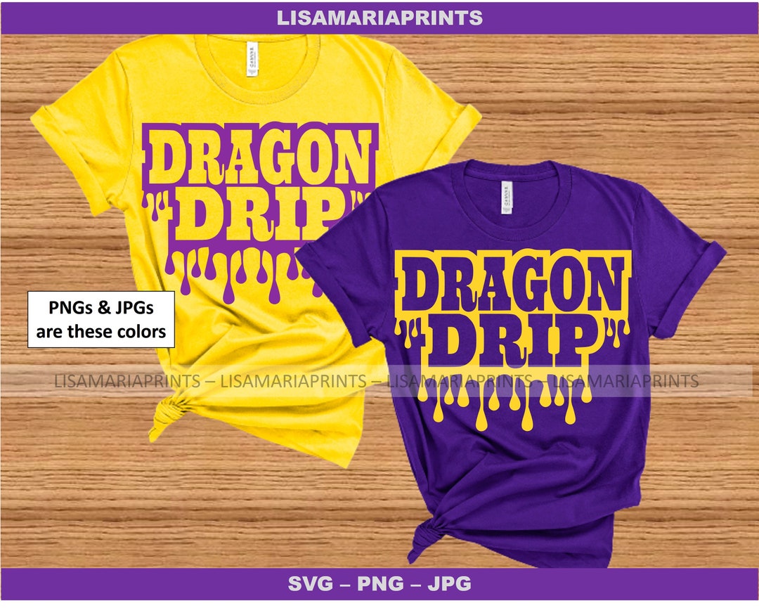 Dragon Drip School Mascot - SVG - PNG - JPEG - Instant Digital Download ...