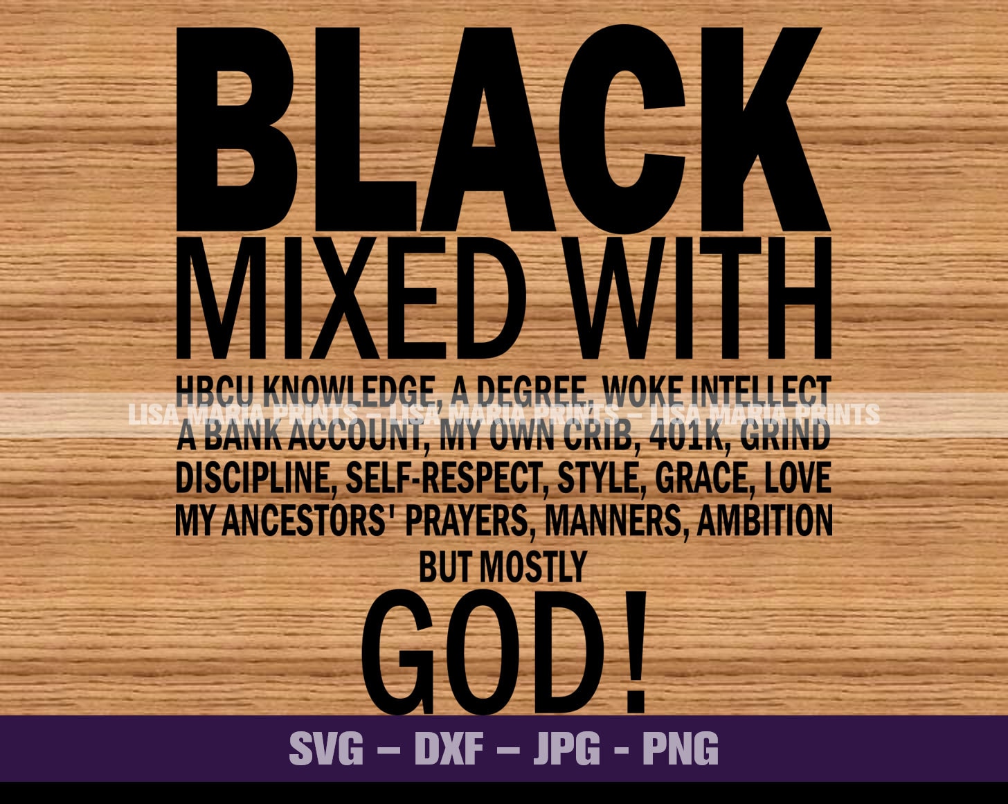 Black Mixed With God SVG - Instant Digital Download - No Physical ...