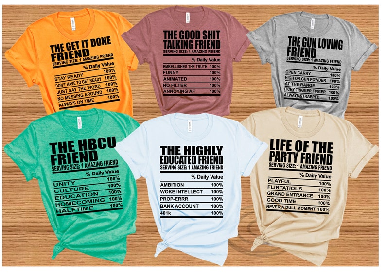 Friend Nutrition Facts Bundle 45 Total SVG Jpg PNG UPDATED - Etsy