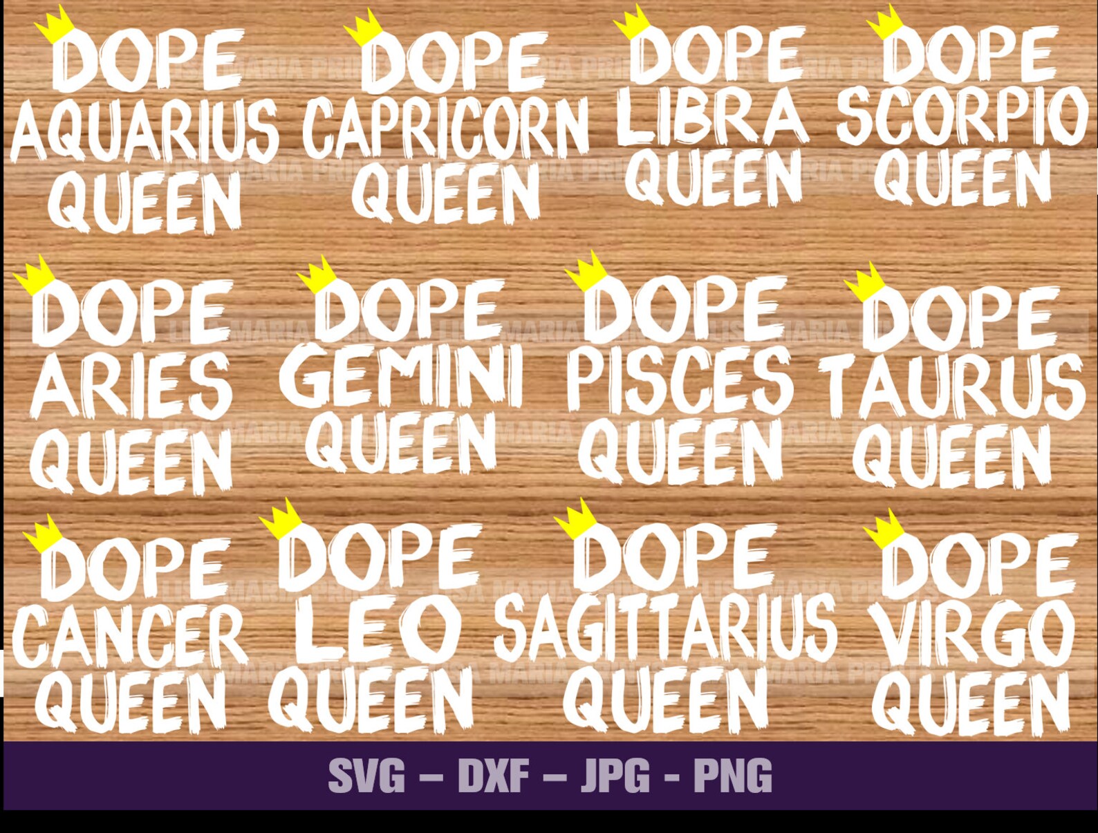 Dope Zodiac Queen Bundle Instant Digital Download Zodiac - Etsy