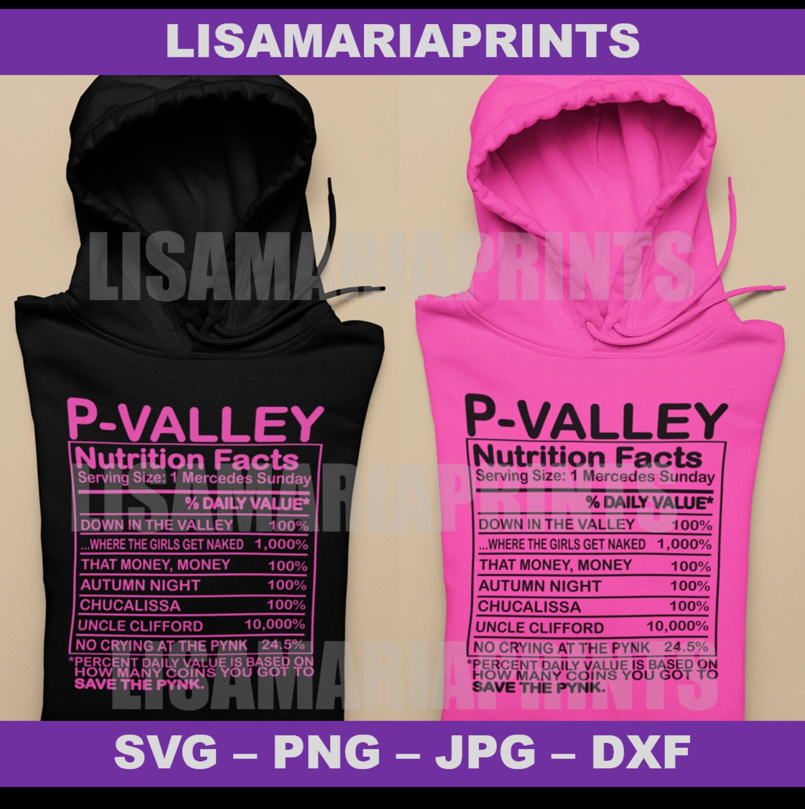 P-valley Nutrition Facts SVG DIGITAL DOWNLOAD No Physical - Etsy