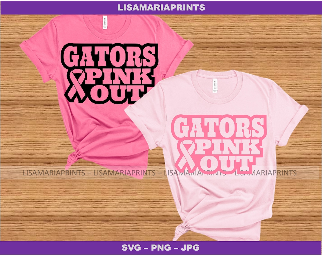 Gators Pink Out - Breast Cancer Awareness -- SVG, PNG, JPG Digital ...