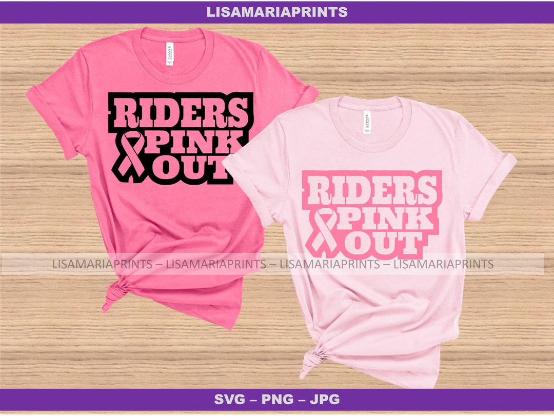 Riders Pink Out - Breast Cancer Awareness -- SVG, PNG, JPG Digital ...