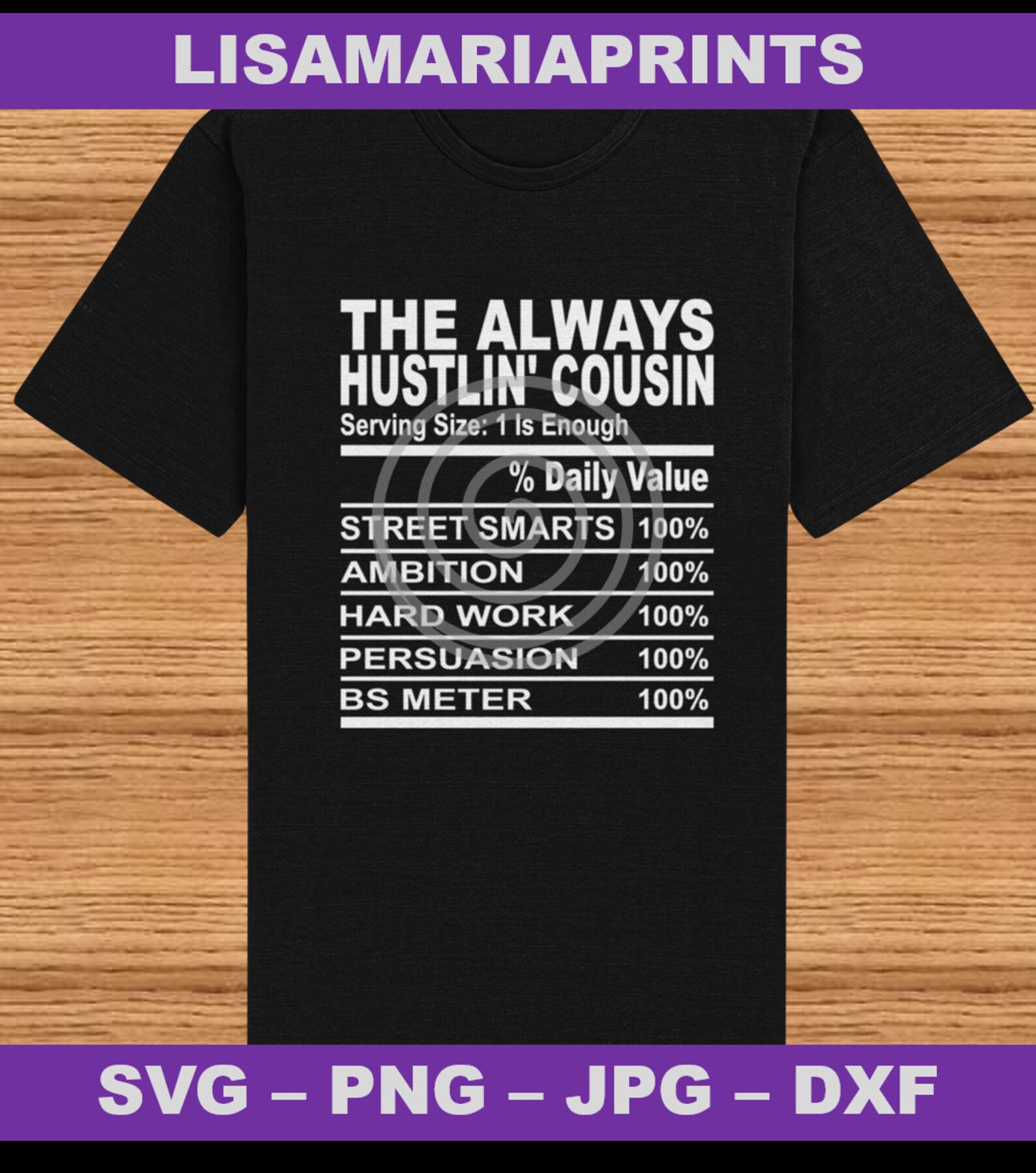 Cousin Nutrition Facts Bundle 24 Total SVG Jpg PNG UPDATED - Etsy