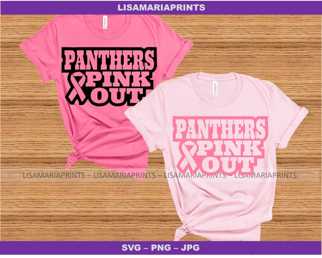 Panthers Pink Out - Breast Cancer Awareness -- SVG, PNG, JPG Digital ...