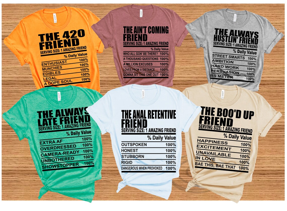 Friend Nutrition Facts Bundle 45 Total SVG Jpg PNG UPDATED - Etsy