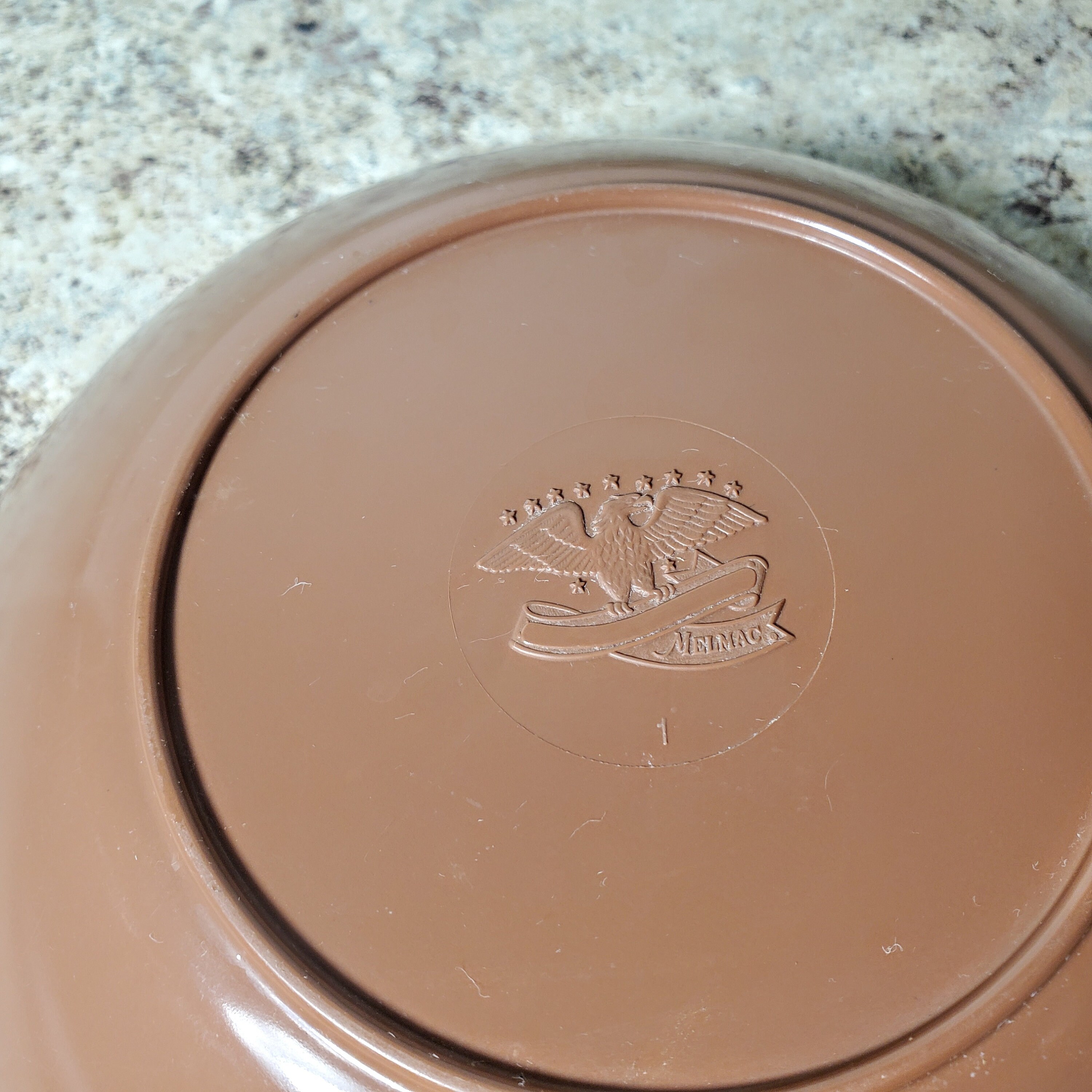 Vintage Melmac Eagle Logo Brown Serving Bowl 2 8.5 Diameter Plastic ...