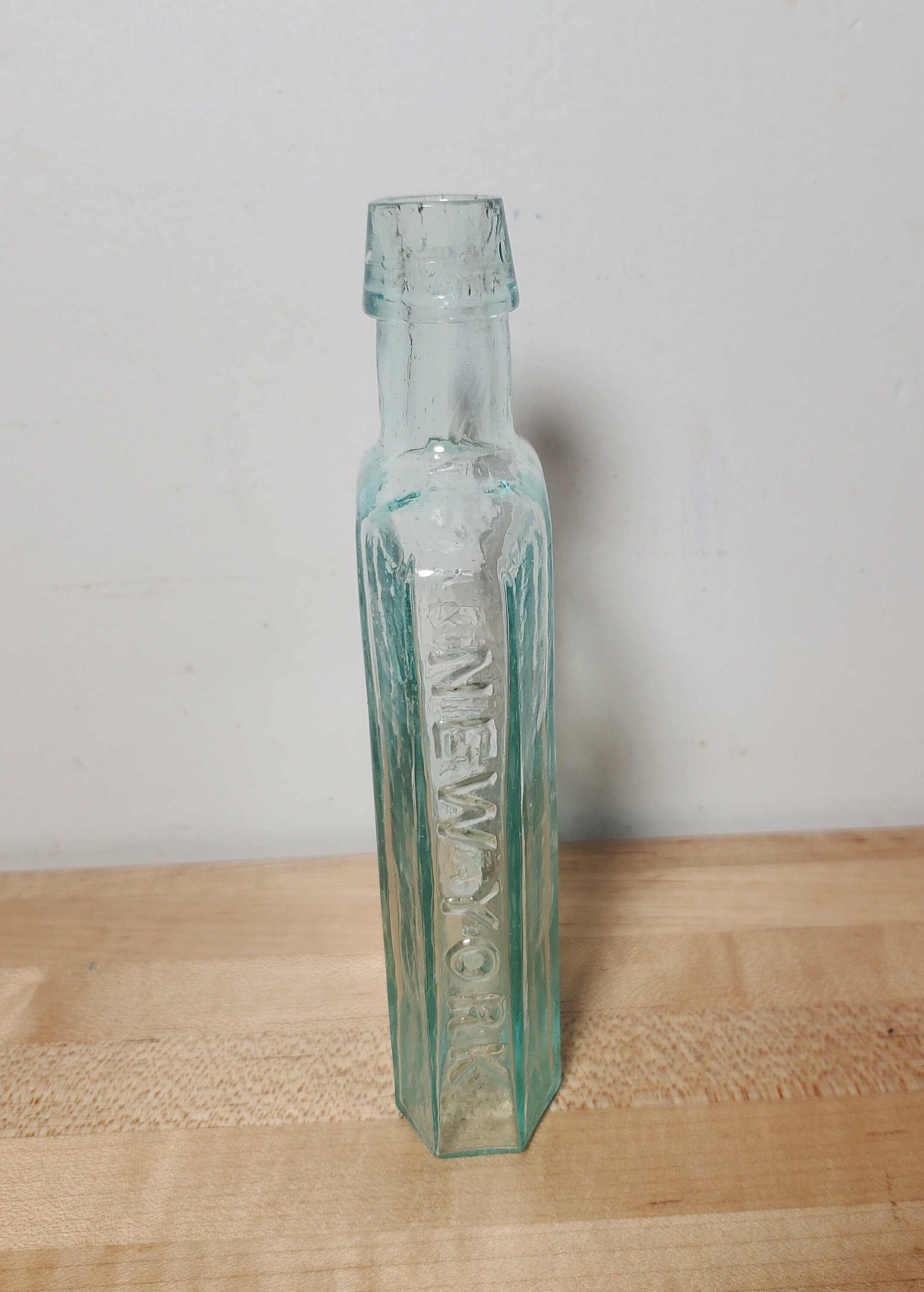 Aqua Bubble Glass Top Burdsall's Arnica Liniment New York - Etsy