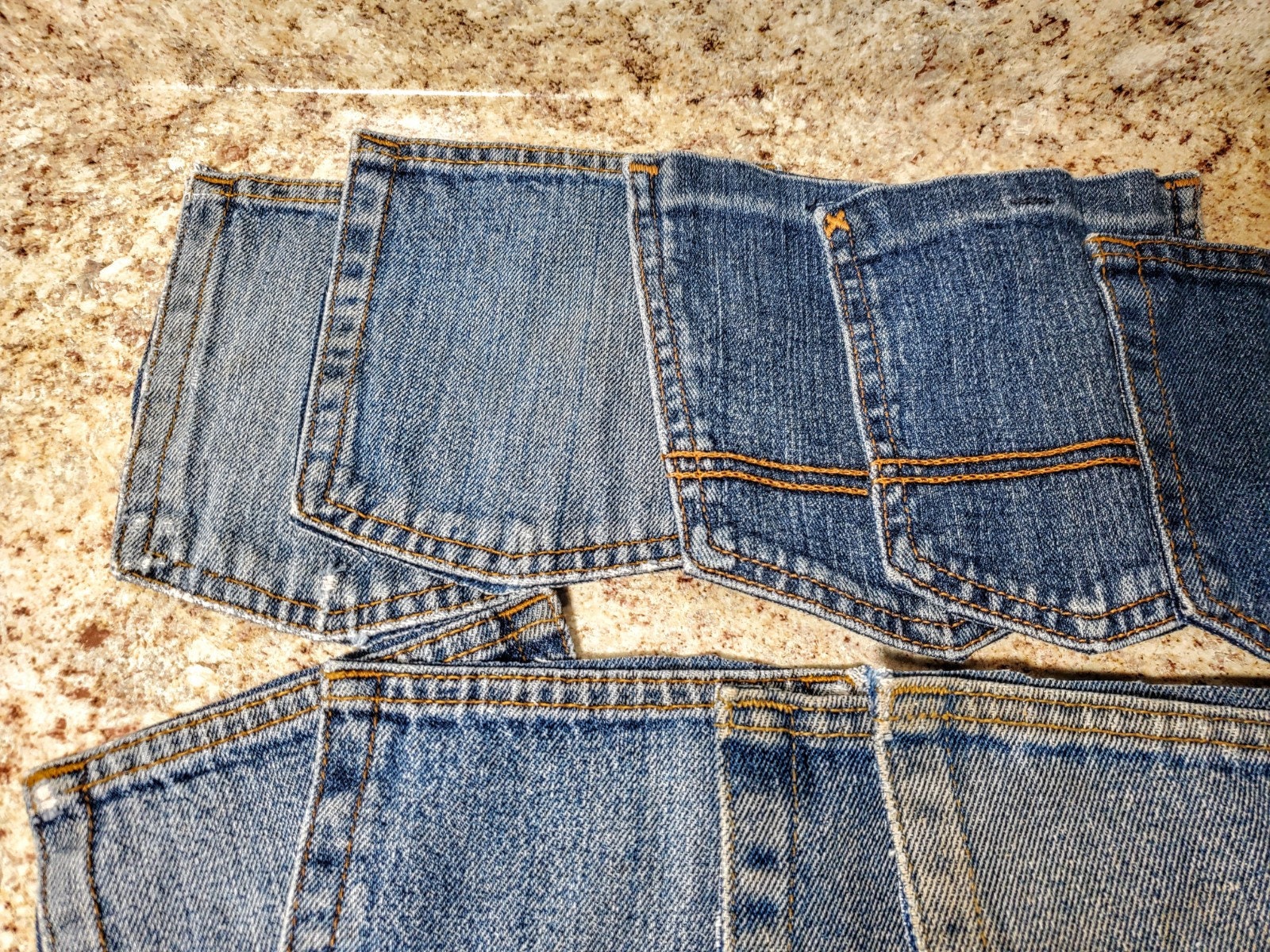 Lot of 10 Jean Back Pockets , Reclaimed Denim Jean for DIY - Etsy