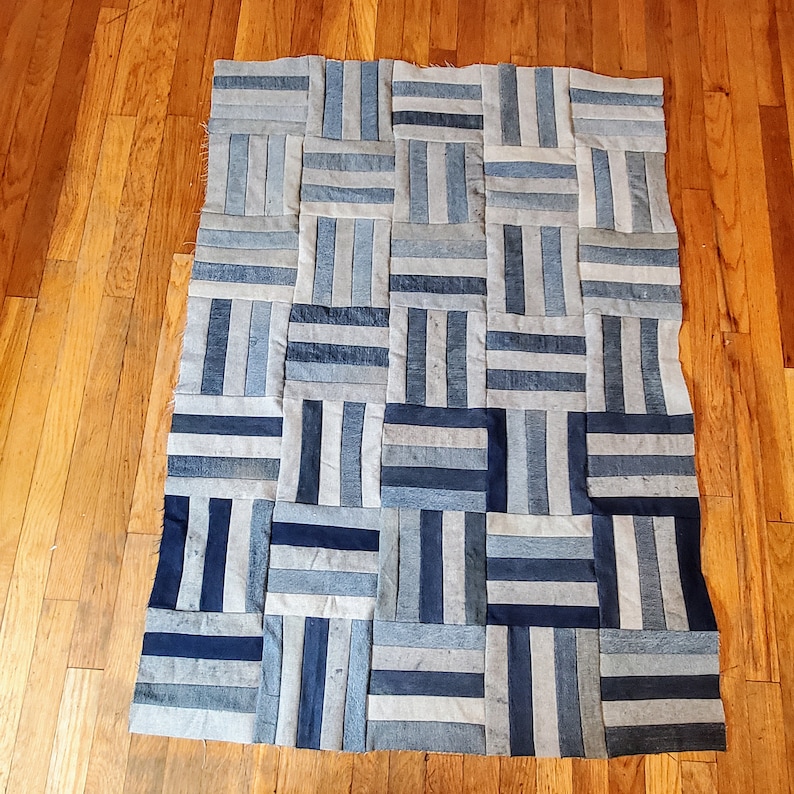 Upcycled Denim Quilt Top Only, Lap Blanket 52 X 37 - Etsy