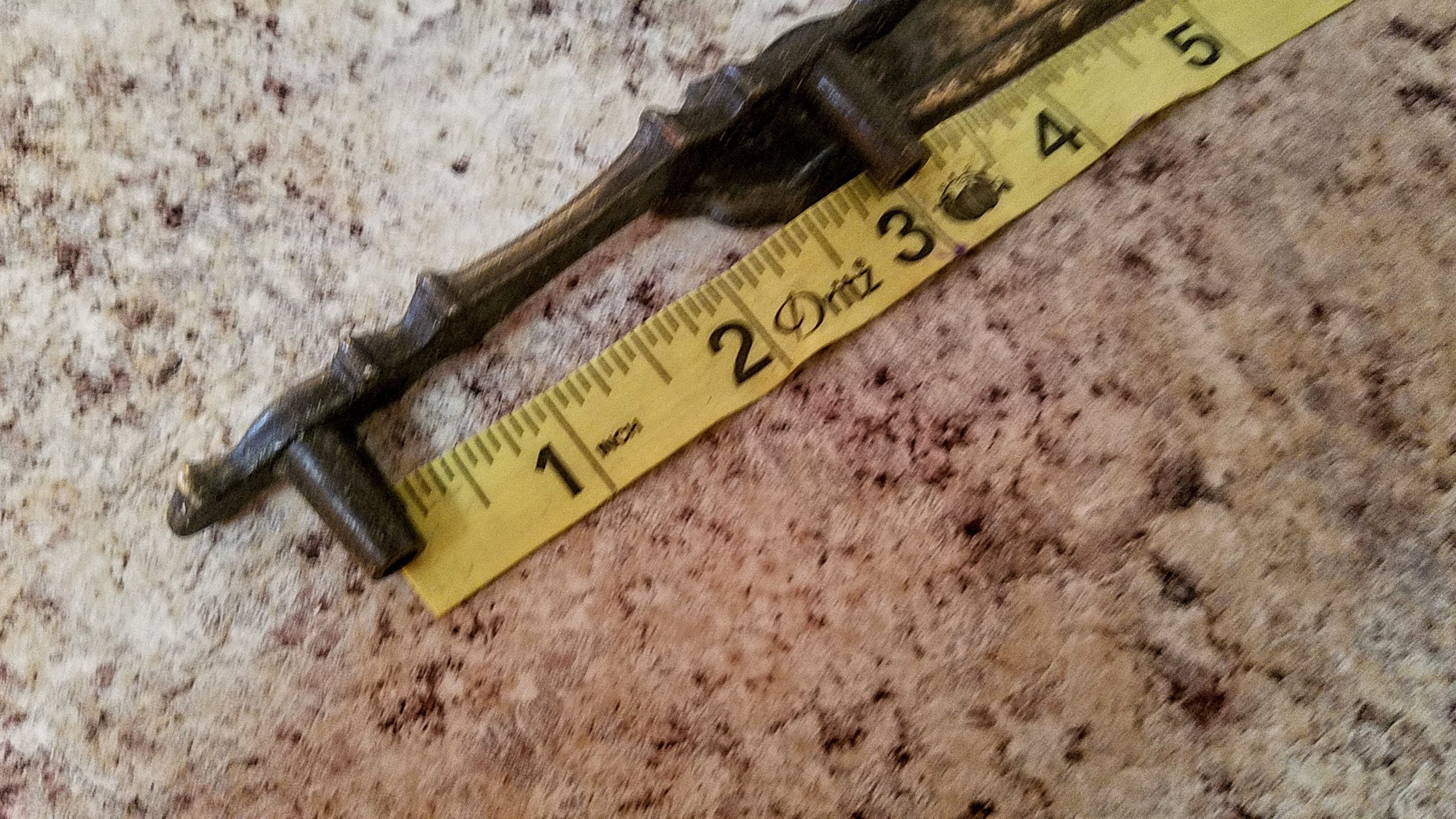 Vintage Two Part Drawer Handle Pull Aged Brass Metal Cabinet Cupboard ...