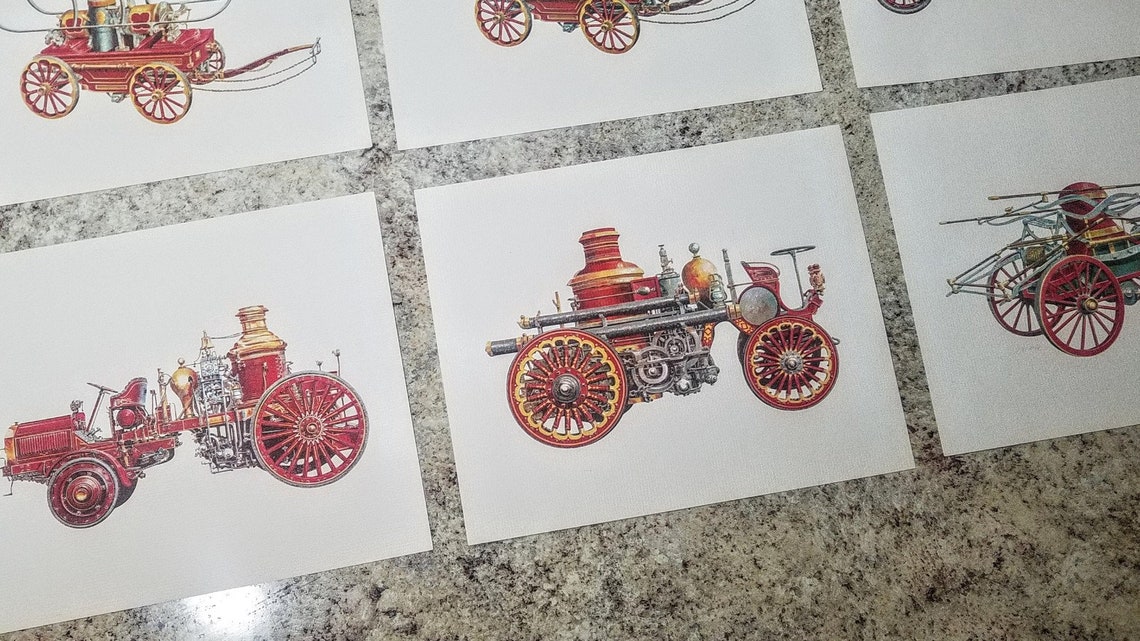Vintage Horseless Carriage Prints, Old Car Prints Set of 6 - Etsy