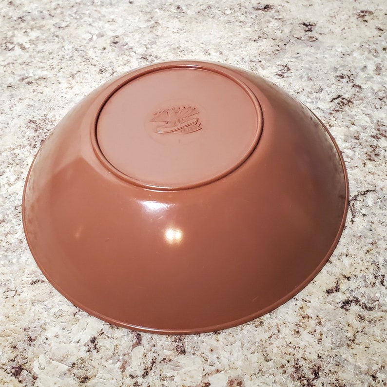 Vintage Melmac Eagle Logo Brown Serving Bowl 2 8.5 Diameter Plastic ...