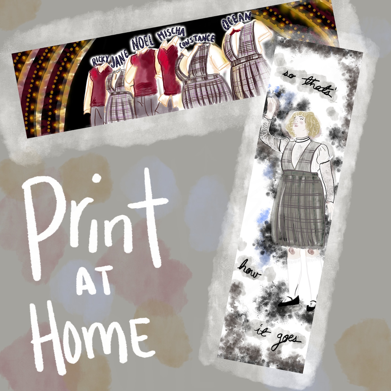 Ride the Cyclone Characters Print at Home Bookmark (musical, Jane Doe ...