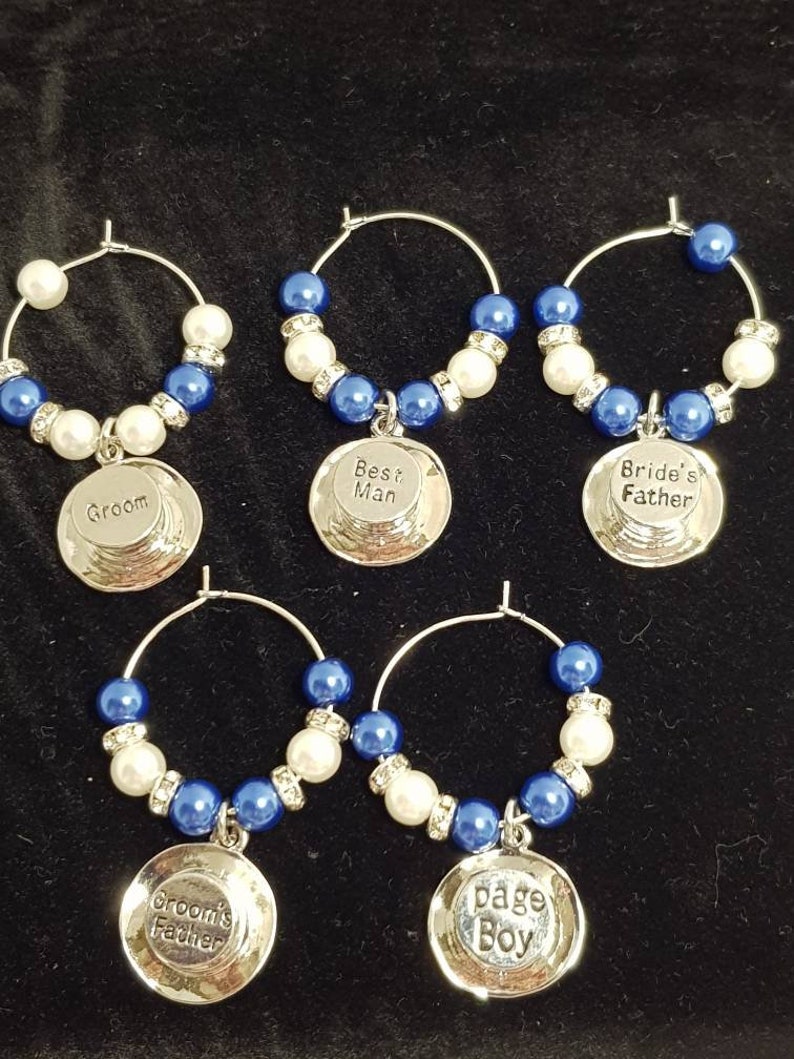 Top Table Wine Glass Charms Available in Colours of Your Choice - Etsy UK