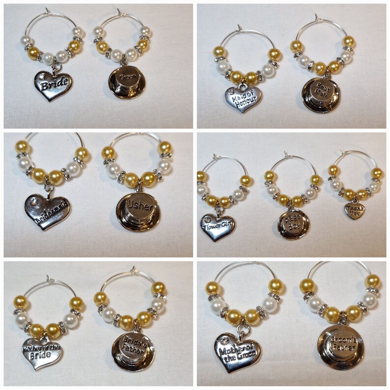 Top Table Wine Glass Charms Available in Colours of Your Choice - Etsy UK
