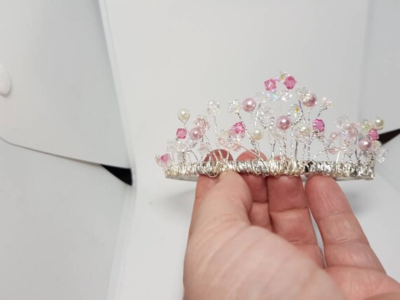 Tiara for Bride/bridesmaids/galaday/prom in Pinks Made With | Etsy