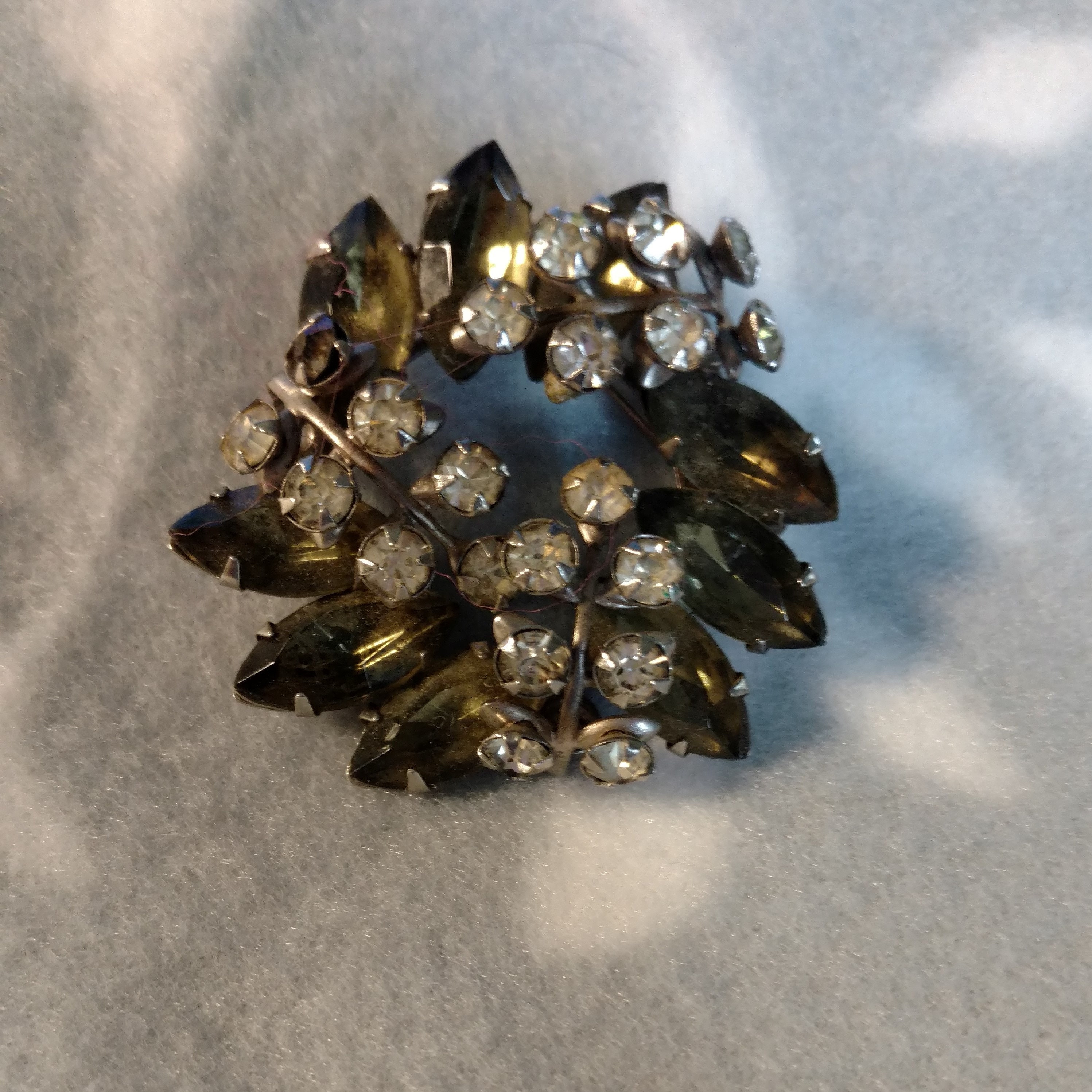 Vintage Smoky Topaz Colored Rhinestone Brooch - Etsy UK
