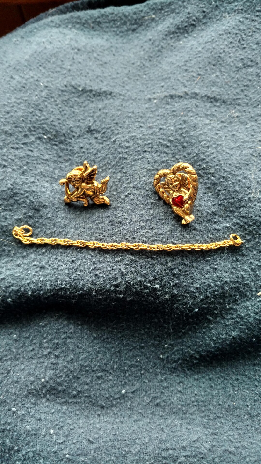Vintage Cupidangel Duo Pineyeglass Holder Set Etsy España