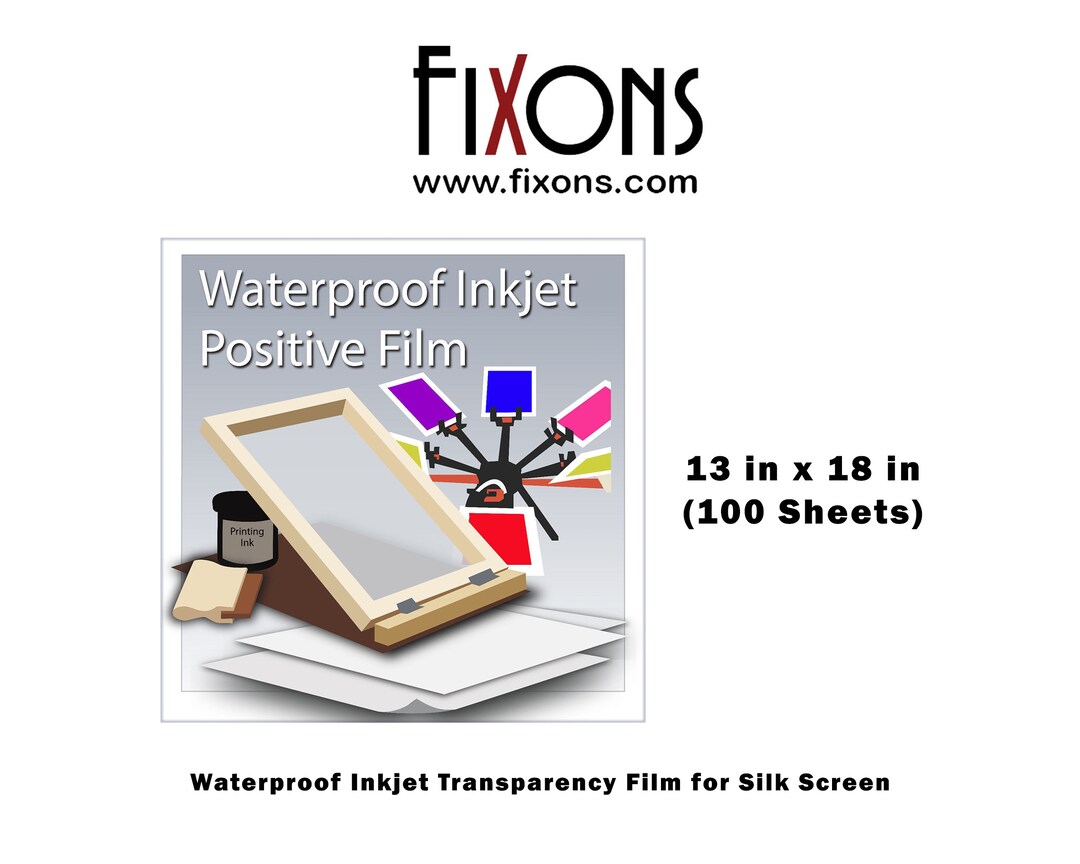 Waterproof inkjet positive film designed for screen printers made for ...