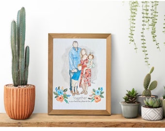 CUSTOM Faceless Family Portraits - Etsy