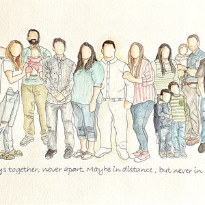 Custom Large Family Faceless Portraits - Etsy