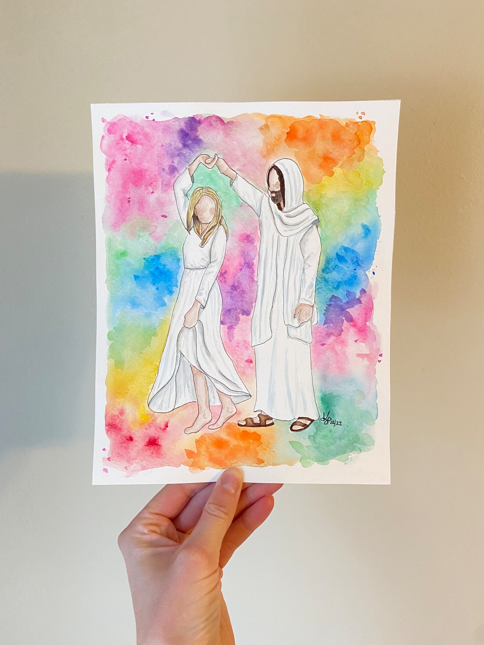 Custom Faceless Portraits With Jesus - Etsy