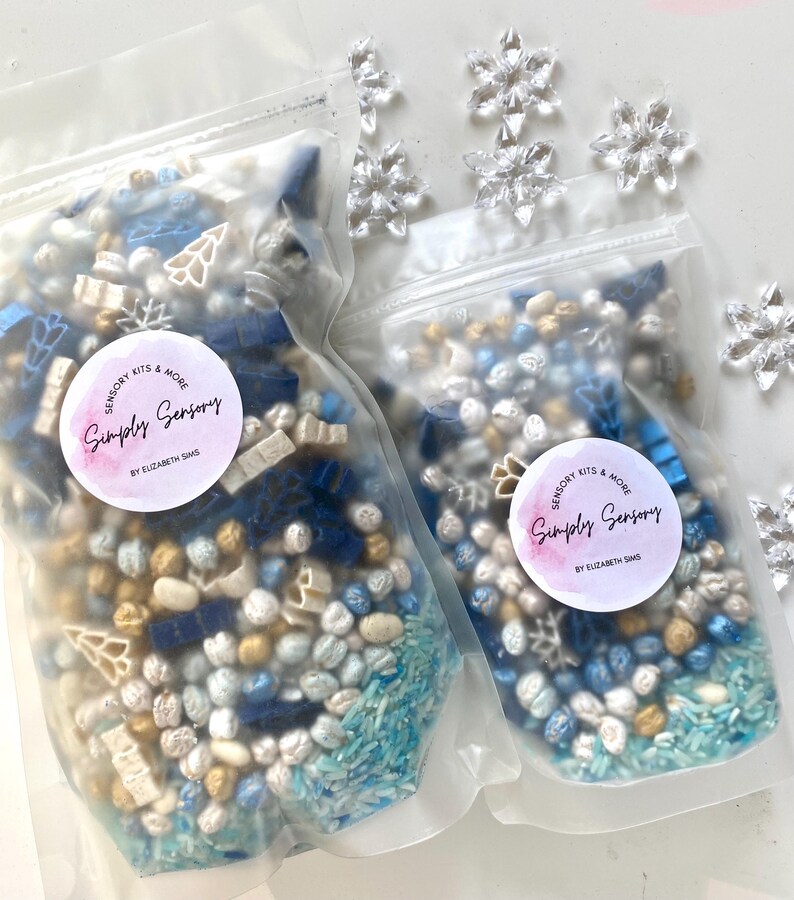 Winter Sensory Filler, Winter Sensory Mix, Snowflake Sensory Mix ...