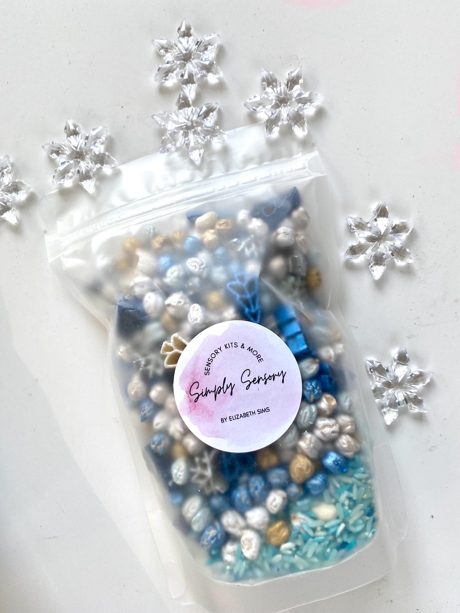 Winter Sensory Filler, Winter Sensory Mix, Snowflake Sensory Mix ...