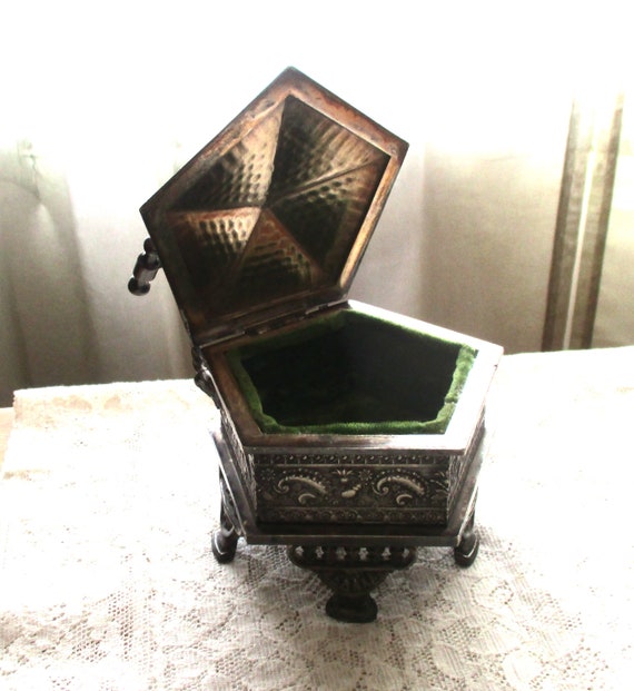 Vintage Jewelry Box, Mechanical Box, Bedroom Decor, W… - Gem