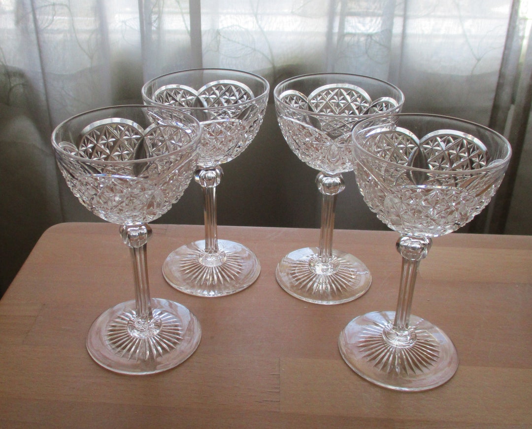 Four Wine Stems or Cordials, BPCG, Tusk and Star Diamond, Elegant ...