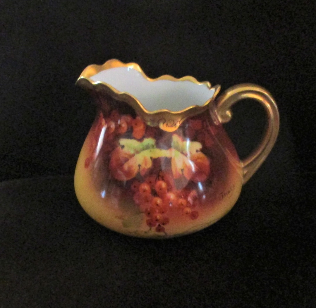 Cider Pitcher, Milk Pitcher, Marked Jul H. Brauer, T&V Limoges, Wedding ...