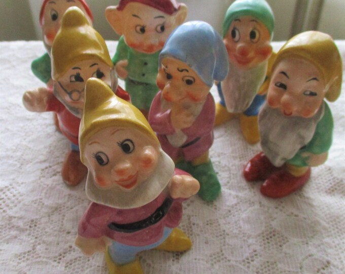 Goebel Seven Dwarfs, Miniatures, Full Bee Mark, Fairy Tale Decor, Home ...