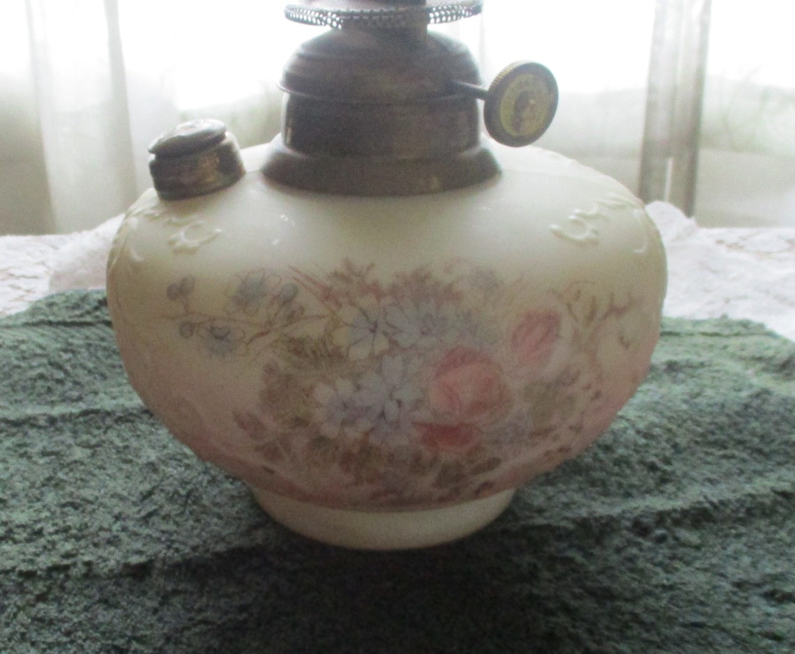 Oil Lamp Lamp Font Wave Crest Style Home Decor Collector | Etsy