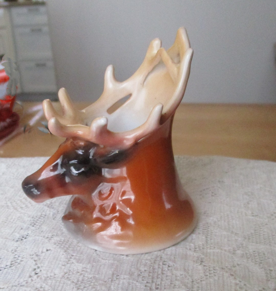 Vintage Royal Bayreuth Elk Toothpick Holder, Man Cave Decor - Etsy