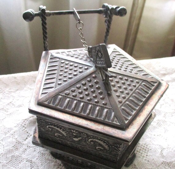 Vintage Jewelry Box, Mechanical Box, Bedroom Decor, W… - Gem