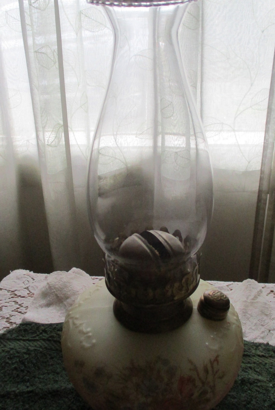 Oil Lamp Lamp Font Wave Crest Style Home Decor Collector | Etsy