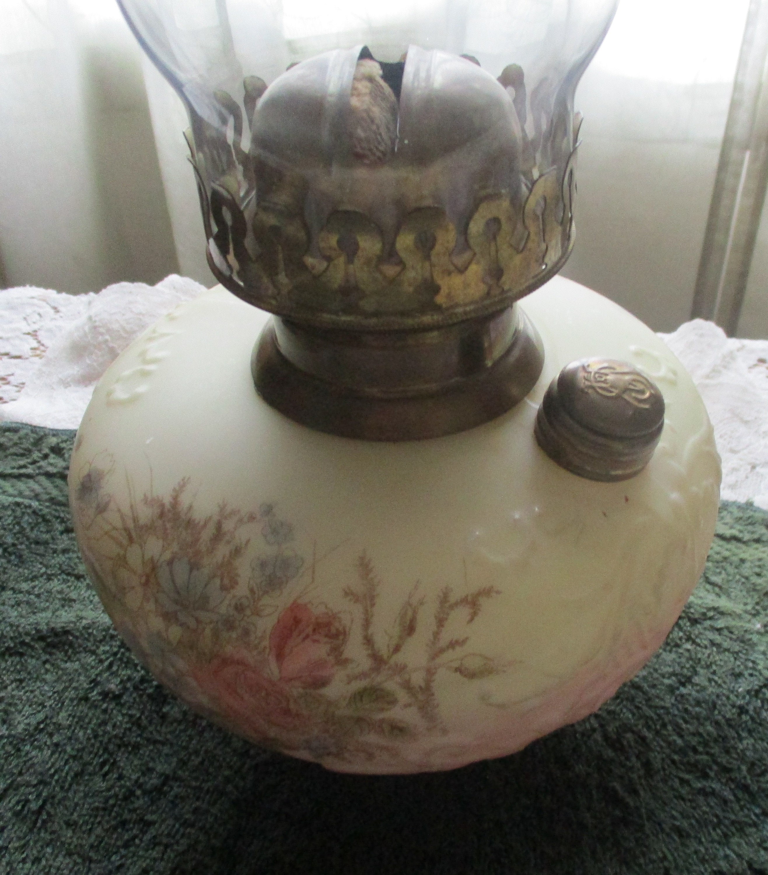 Oil Lamp Lamp Font Wave Crest Style Home Decor Collector - Etsy