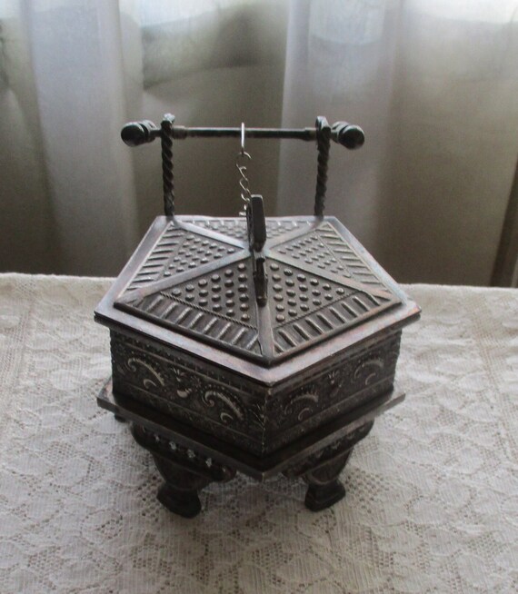 Vintage Jewelry Box, Mechanical Box, Bedroom Decor, W… - Gem