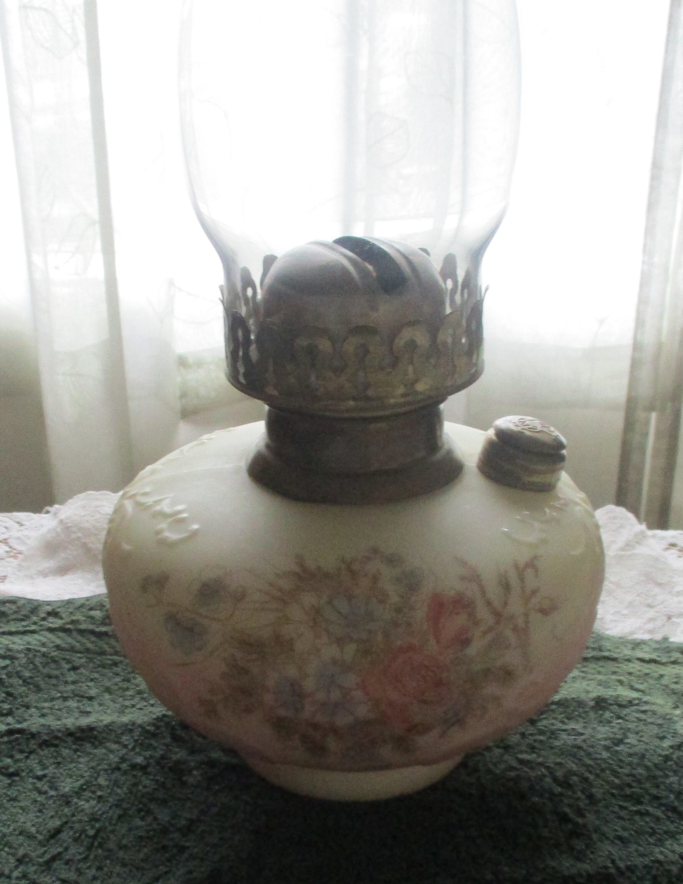 Oil Lamp Lamp Font Wave Crest Style Home Decor Collector - Etsy