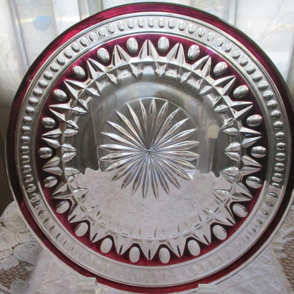 Ruby Red Plates - Etsy